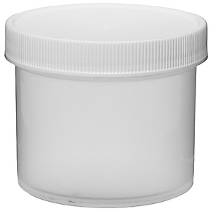 Dynalon 421135 Polypropylene 4oz Straight Sided Autoclavable Lab Storage Jar, with Screw Closure (Case of 48)