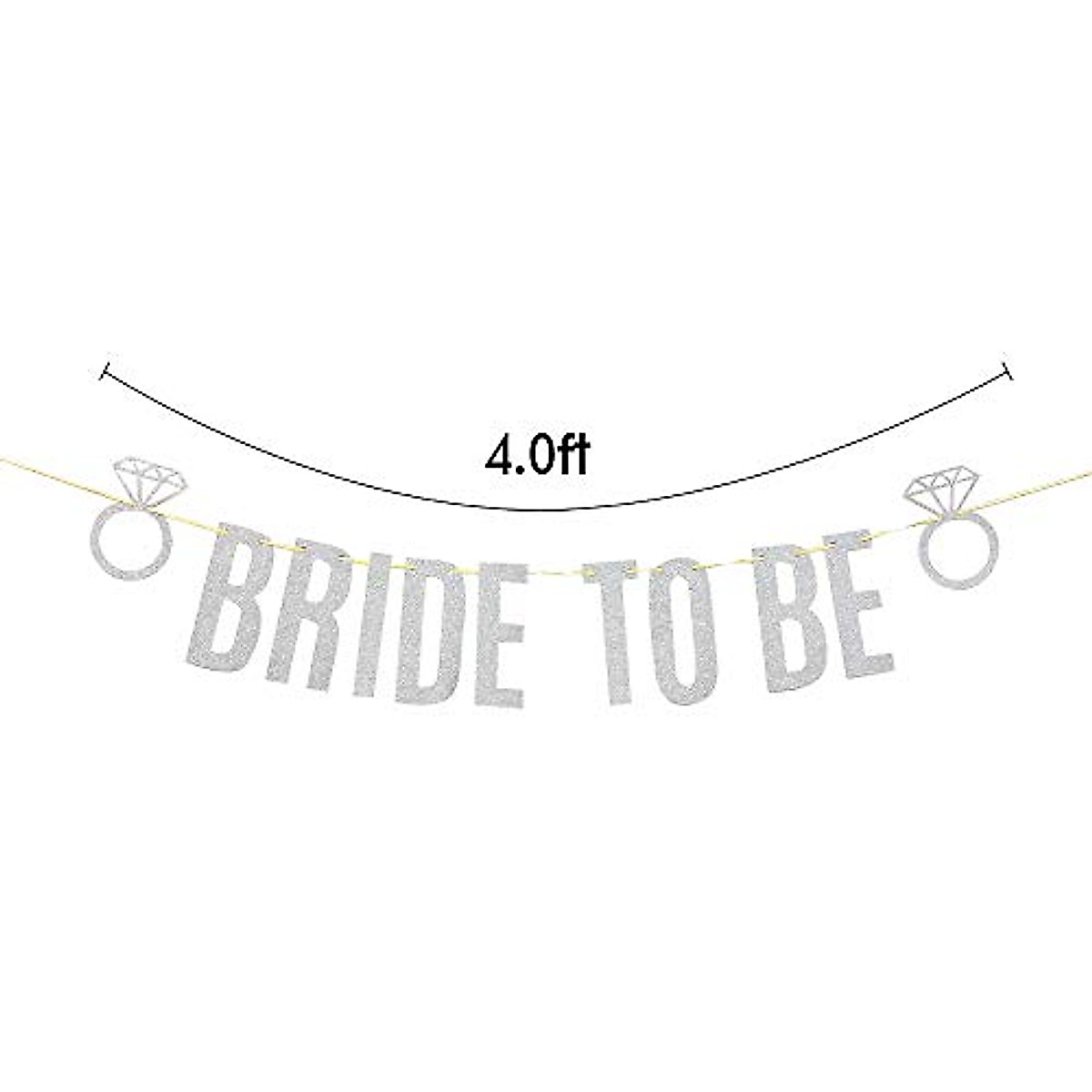 Silver Bride to Be Banner, Bridal Shower Decorations, Engagement/Bachelorette/Wedding Party Decor