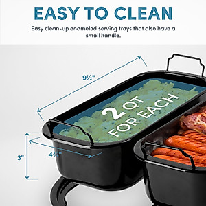 AROMA® Triple Buffet Server Accessory for Aroma 18-Qt., 20-Qt., and 22-Qt. Roaster Ovens