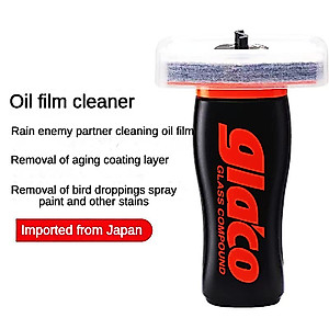 EMSUM Auto Glass Oil Film Remover, Glass Cleaner, Strong Decomposition of Glass Oil Film, Remove Dirt, Water Stains. Suitable for (windshields, Mirrors, car Windows and Household Glass Products)