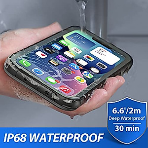 SPORTLINK for iPhone 13 Pro Max Waterproof Case - Shockproof Dustproof Phone Case with Screen Protector for iPhone 13 Pro Max, Full Body Protective Case for iPhone 13 Pro Max Cover 6.7'' Black