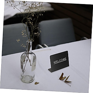 STOBOK 12 Pcs Desk Board Writing Pad Buffet Labels Writing Board Photo Stands Table Board Reusable Chalkboard Miniature Price List Food Card Small Blackboard PVC