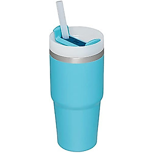 Stanley Quencher H2.0 FlowState Stainless Steel Vacuum Insulated Tumbler with Lid and Straw for Water, Iced Tea or Coffee, Smoothie and More, Pool, 14 oz