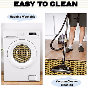 Gublec Black Ripple Kitchen Mats Cushioned Anti Fatigue Kitchen Rugs Non Slip Washable Floor Mats for Home Office Sink Laundry 39 x 20 Inch