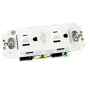 Lutron CAR-15-DDTR-WH Receptacle, White