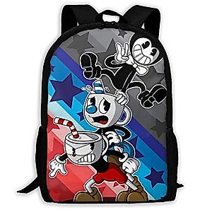 Cupx-Hear Teen/Adult School Bag Lightweight Backpack Waterproof Rucksack Students College Daypack Casual Anti Theft Slim Travel Camping for Men Women Large Space 3D