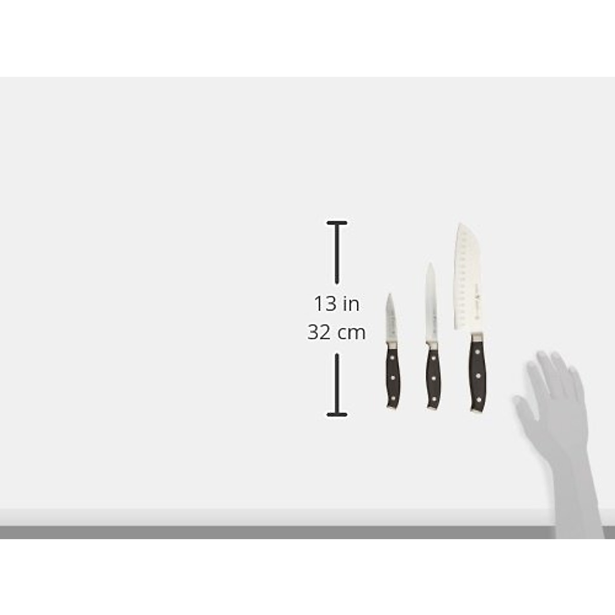 HENCKELS Forged Premio Starter Knife Set, 3 Piece, Black