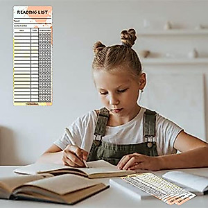 Reading List Bookmark Tracker 3 x 8" Personal Libraries Reading Page Cards Book Tracker Notecards Reading Log for Reading Student Lover Readers Literary Gifts,Book Accessories 50 Pcs