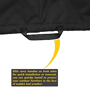 SELUGOVE Square Patio Table Cover Waterproof, Sun-Proof, Dustproof, Non-Fading Black Thick, Suitable for 32-inch Outdoor Square Table