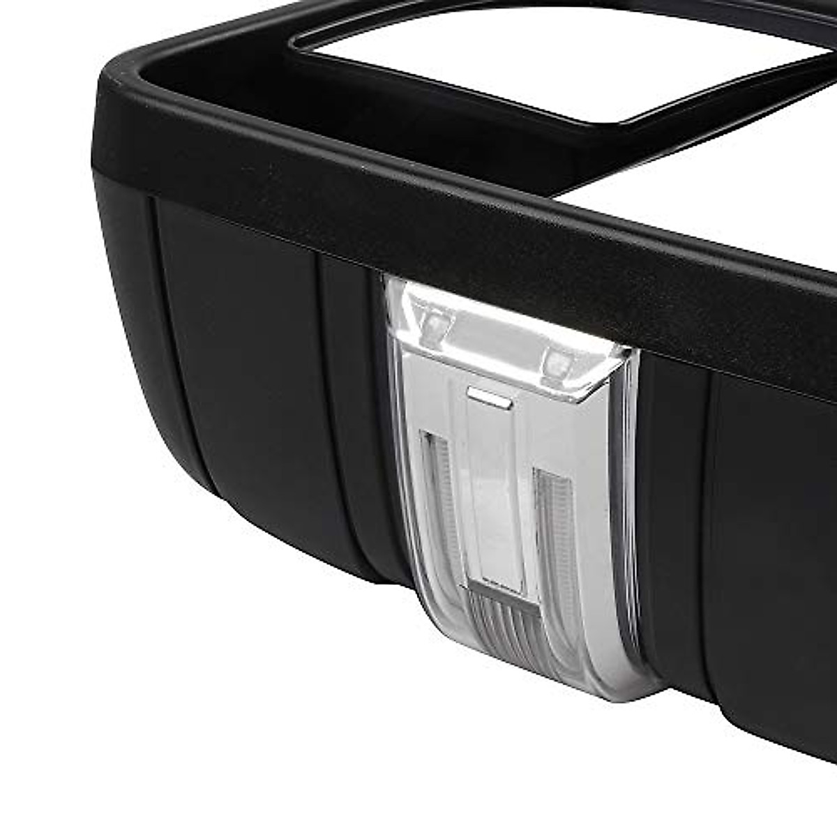 AUTOMUTO Towing Mirrors Left and Right Side Tow Mirrors Power Adjusted Heated Turn Signal Puddle Width Auxiliary Light Chrome Housing Fit Compatible with 2004-2014 For Ford For F-150 Pickup Truck