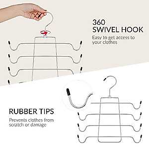 Bra Hanger, Tank Top Hanger Organizer for Closet, 4 Storage Capacity Top Swivel Hook Clothes Wrinkle-Free, ZEDODIER Hanging Space Saving Hanger Bra Holder Camisole Storage
