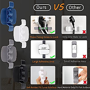 4PCS Cord Organizer for Appliances Kitchen Appliance Cord Organizer LVYOUIF Heat Resistance Cord Wrapper Upgraded Cord Keeper Large Adhesive Cord Wrap Holder Black+White+Grey+Blue 4 Colors