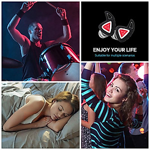 Ear Plugs for Sleeping Noise Cancelling Reusable Comfortable Silicone Earplugs,3 Pairs High Fidelity Concert Earplugs Noise Reduction Earplugs for Music Festivals, DJs, Musicians