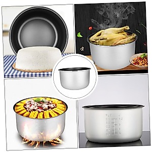 Abaodam 2pcs Rice Cooker Liner Anti-stick Ricer Cooker Pot Replacement Inner Rice Maker Removable Cooking Pot Stew Nonstick Cooking Pot Inner Electric/slow Cookers Alloy Soup Pot Hot Pot