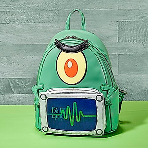 Loungefly Spongebob Squarepants: Plankton Lenticular Mini-Backpack, Amazon Exclusive