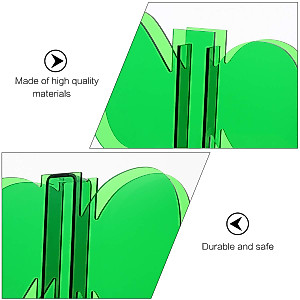 Flower Vase Leaf Shape Test Tube Vase Flower Pots Desktop Terrarium Planters Flower Arrangement for Hydroponic Bud Vase Decor (Green)