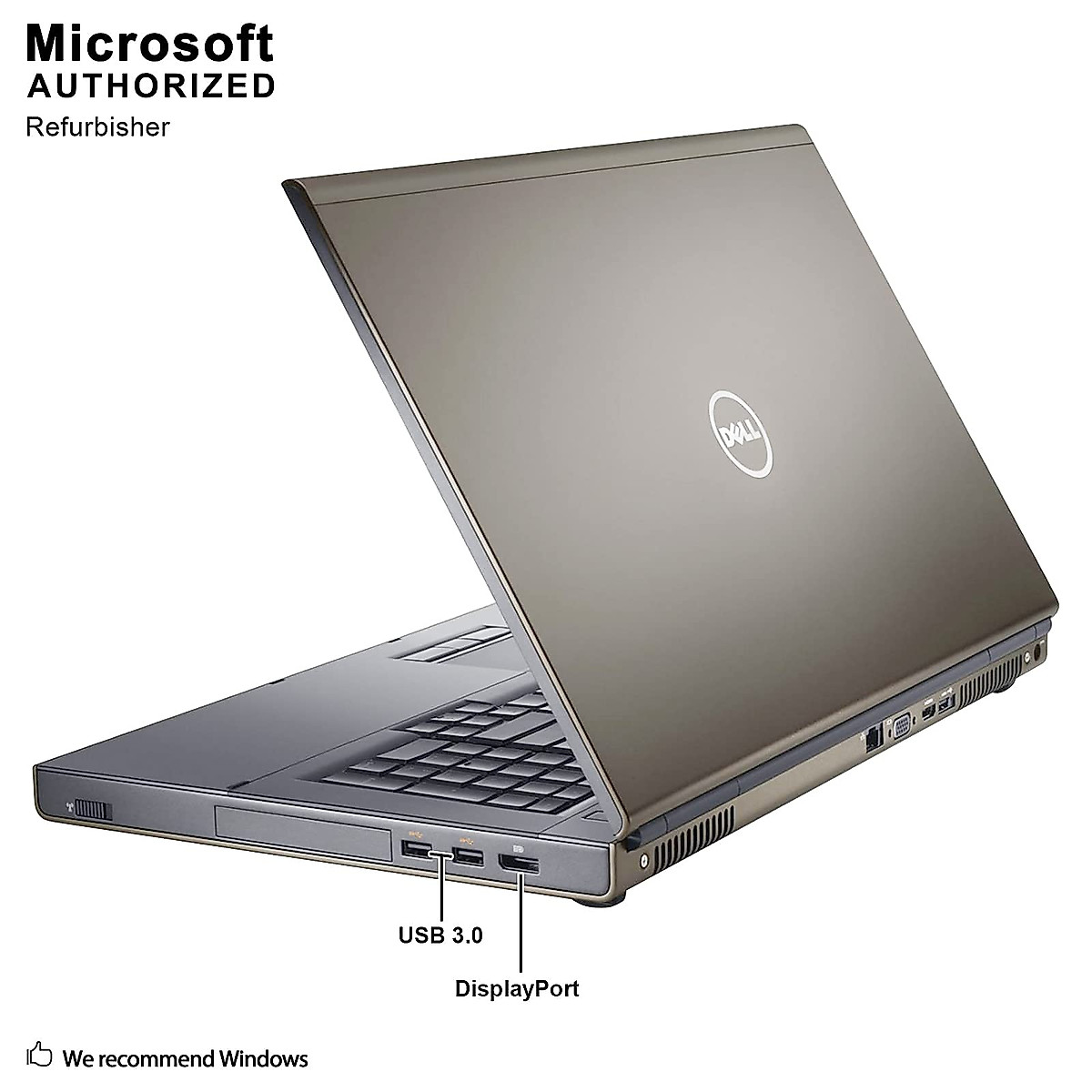 Dell Precision M6600 17.3 Inch Workstation Laptop, Intel Core i7-2720QM up to 3.3GHz, 8G DDR3, 500G, VGA, HDMI, DP, Windows 10 Pro 64 Bit Multi-Language Support English/French/Spanish(Renewed)