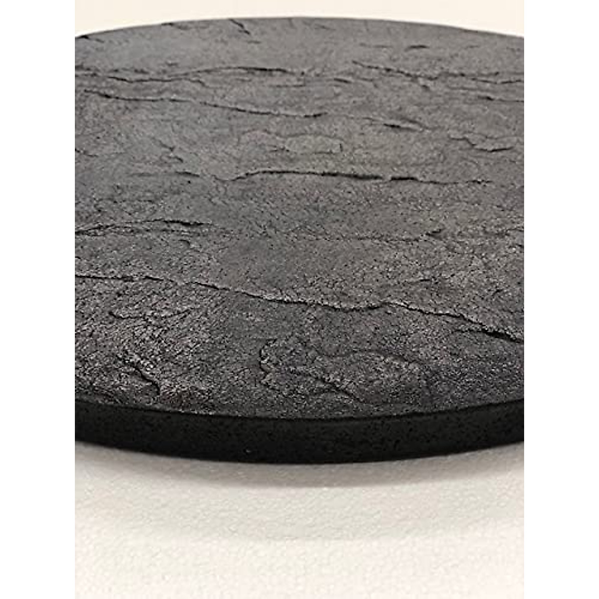 Concrete Cement Lazy Susan Unique, Hand Crafted, Gray, Turntable, 360 Degree Swivel, Made in The USA, Home Decor by Concrete Resurrection (Black 15" Diameter)