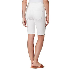 Gloria Vanderbilt Women's Amanda Pull On Bermuda Short, Vintage White, 14 Petite