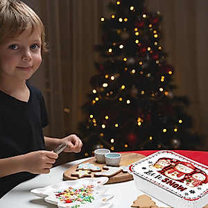 WorldBazaar Christmas Aluminum Leftover Containers 36PCS Watercolor Christmas Food Storage Containers with Lids Disposable Christmas To Go Containers Foil Tin Pans Winter Holiday Party Supplies