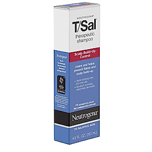 Neutrogena T/Sal Therapeutic Shampoo for Scalp Build-Up Control with Salicylic Acid, Scalp Treatment for Dandruff, Scalp Psoriasis & Seborrheic Dermatitis Relief, 4.5 fl. oz (Pack of 2)