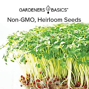 Broccoli Seeds for Sprouting Kit and Microgreens Non-GMO, Heirloom Bulk 1 Pound Resealable Sprouts Bag by Gardeners Basics