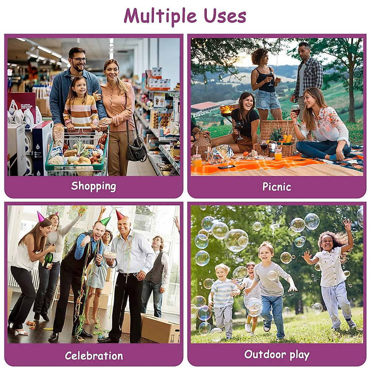 YASYU Folding Shopping Bag With Wheels, Purple Flower, Unisex Adult, Utility Cart Wagon