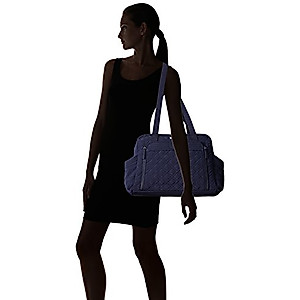 Vera Bradley Women's Microfiber Stroll Around Baby Diaper Bag, Classic Navy, One Size