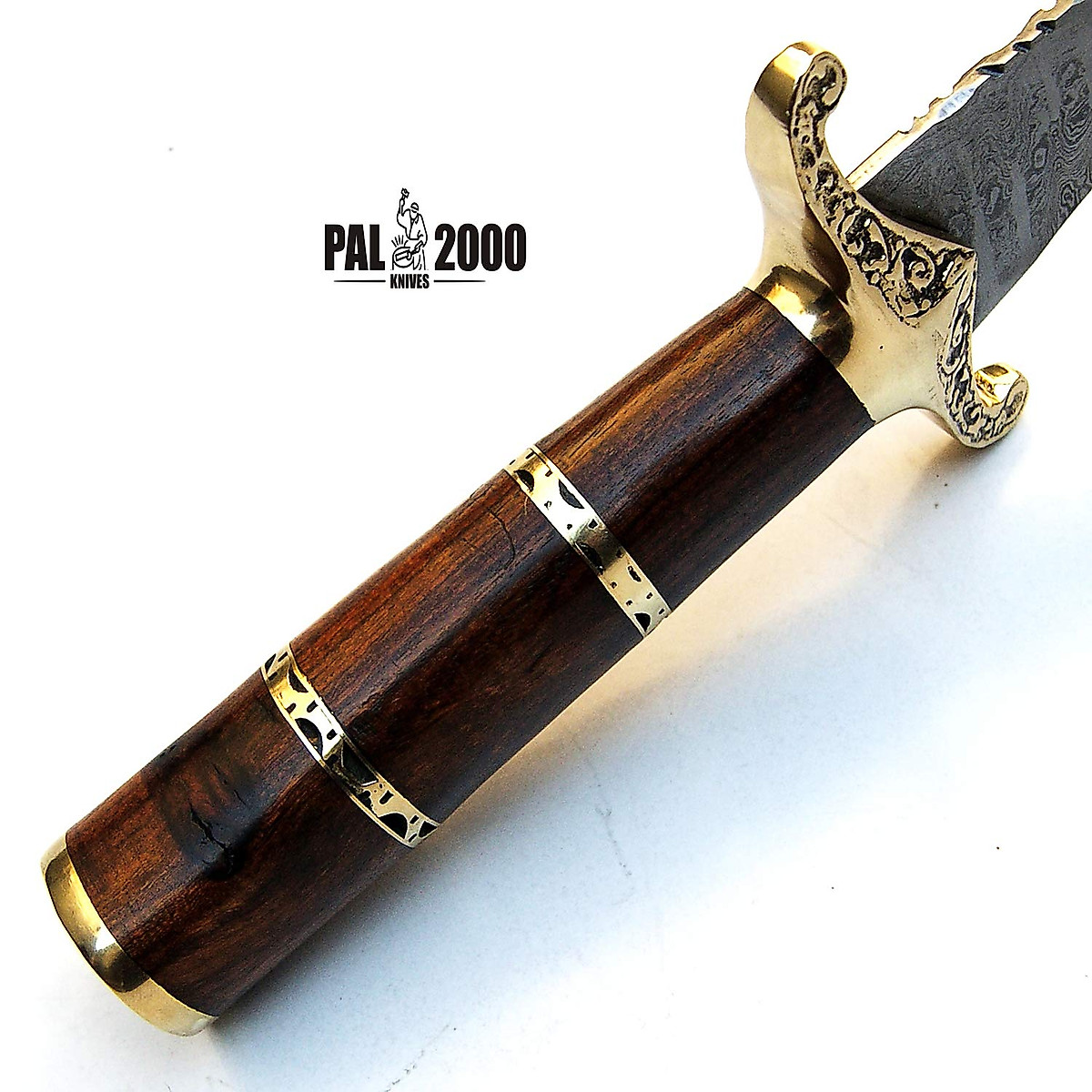 DAM-9908 Custom Handmade Spring Damascus Hunting Full tang longsword with Sheath
