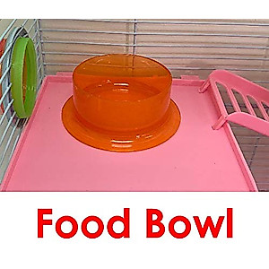 Pink Large 5-Levels Hamster Habitat Rodent Gerbil Mouse Mice Rats Animal Critters Home Cage Includes Complete Set of Accessories