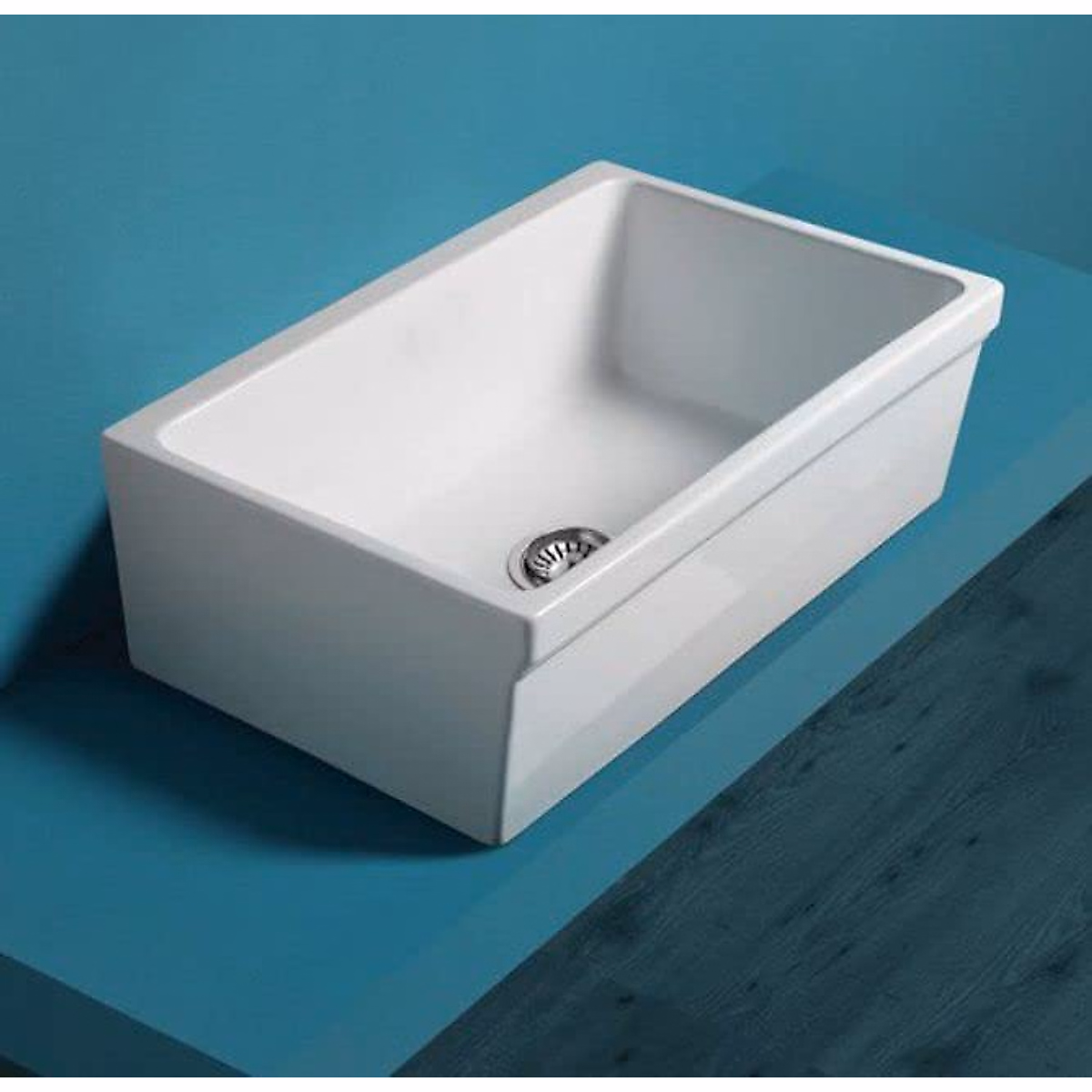 Whitehaus Collection WHQ5530-M-CEMENT Glencove Kitchen, Fireclay, Front Apron Sink, Matte Cement
