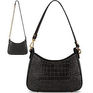 NUBILY Shoulder Bag for Women Trendy Mini Purse Small Handbag with Zipper Closure Tiny Clutch Purses