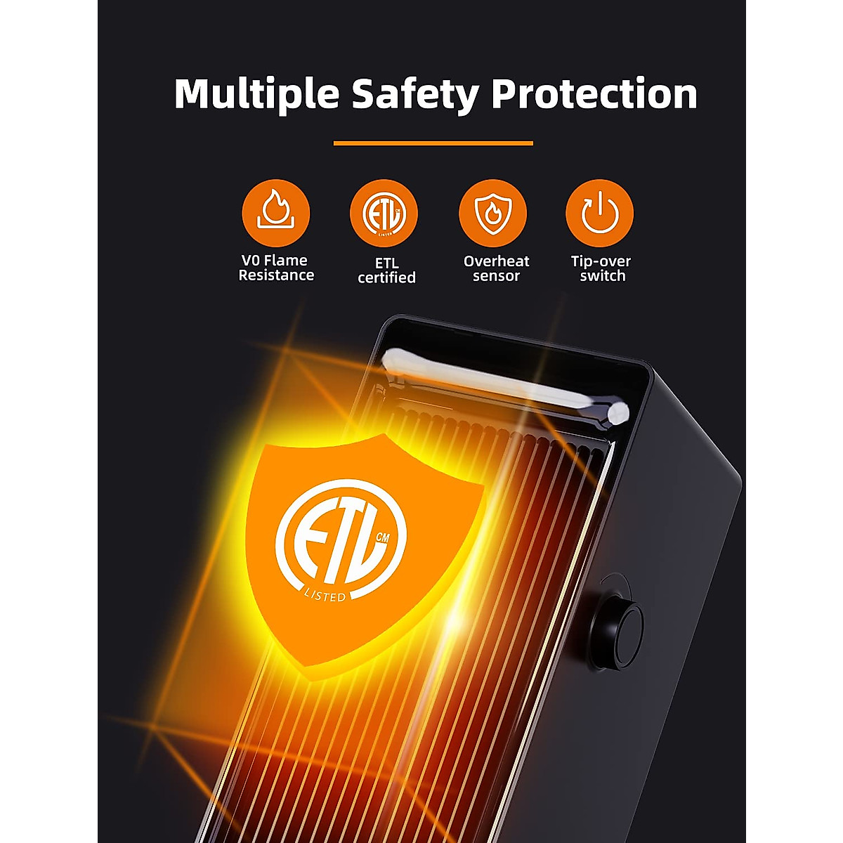 Space Heater, SANVINDER 1500W Portable Heater for Bedroom, ECO Thermostat 90° Oscillating, 24 hours timer, Fast Heating Electric Heater with Remote, Overheat Protection, LED Display for Bedroom Office