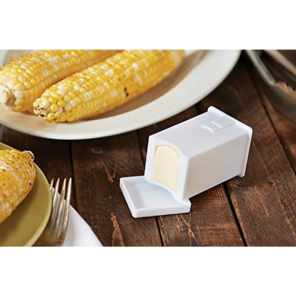 Fox Run Butter Spreader with Built-In Cover, Plastic