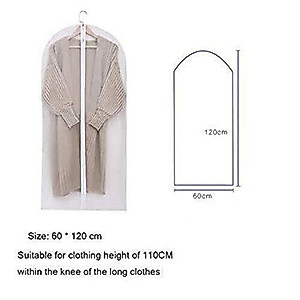 DYRABREST 5 Pack Hanging Garment Bag, Dust-Proof Dress Bag Suit Storage Protector with Zipper for Long Dresses, Suit, Coat Closet Clothes Storage(M)