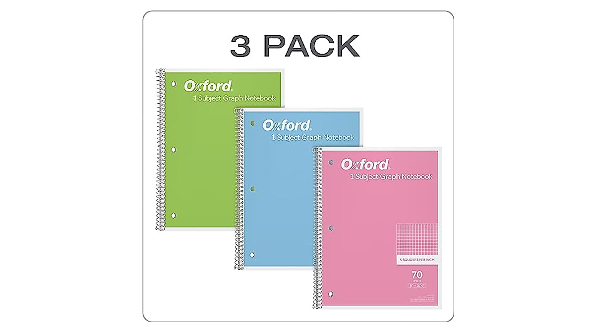 Oxford Graph Notebook - Perfect for Math & Drawing