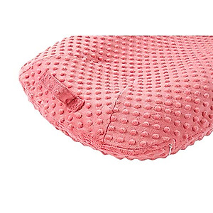 Removable Slipcover for Newborn Lounger, Super Soft Premium Plush Dot Baby Lounger Cover Fit for 29 x 17 x 4 inches Infant Padded Lounger, Ultra Comfortable, Safe for Babies Small Size (StrawberryRed)