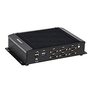 KINGDEL i5 8th Gen. CPU Desktop Computer, Office Computer with 8GB RAM, 128GB SSD, 6xCOM, 4xUSB 3.0, 4xUSB 2.0, 2xLAN, GPIO, HD Port, VGA, Fanless
