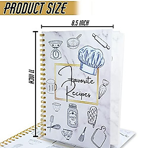 Recipe Book to Write in Your Own Recipes, 1 Pack 8.5" x 11" Blank Recipe Notebook, Double Spiral Cookbook Recipe Journal Notebook Include 200 Recipes Page With Beautifull Inner Design