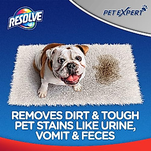 Resolve Pet Expert Carpet Steam Cleaner Solution, Pet Stain and Odor Remover, Carpet Cleaner, Carpet Cleaner Solution, 96 fl oz Bottle, 2X Concentrate