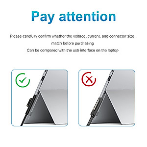 Surface Pro 5 Pro 4 Pro 3 Charger, 36W 12V 2.58A Replacement Power Supply Adapter for Microsoft Surface Pro 3 Pro 4 Pro 5 i5 i7 Tablet Surface Battery with Power Cord, fits Model 1625