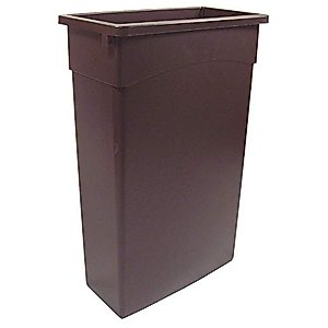 23 gal. Rectangular Brown Trash Can