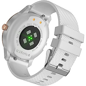 Women Smart Watch Man Heart Rate Blood Pressure,Step Counting，Information Call Reminder Health Monitor，White