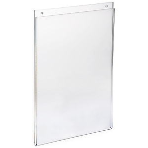 Set of 10, Wall Mounted Sign Holder for 8.5x11 Posters, Clear Acrylic, Easy Updating Without Removing The Frame from The Wall