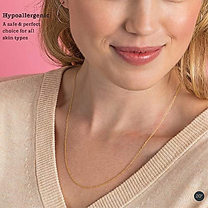 KEZEF Sterling Silver with Gold Overlay 1.3mm Cable Chain Necklace 24"