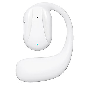 qingbizhin Bluetooth Earhook Headphones Open Bone Conduction Wireless Bluetooth 5.2 Ultralight Business Headphones with Microphone Suitable for Business Office Driving Coupon Organizer (White, B)