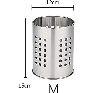 ceramic Utensil Caddy Creative Stainless Steel Cutlery Holder ，Drainer Rack Chopsticks Tube Kitchen Storage Box， Spoon Fork Cutlery Shelf Organizer Pen Holder chopstick holder (Size : Medium)