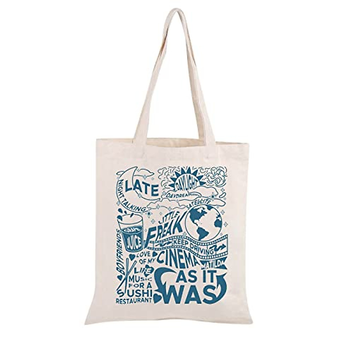 Singer Inspired Tote Bag Singer Song Idea Gift Women Canvas Tote Bag Gift for Fan (HS tote bl)