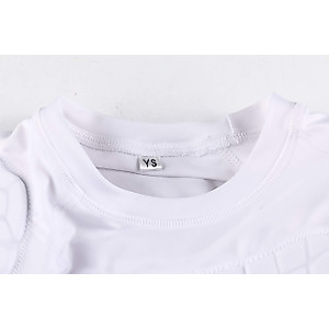 DGXINJUN Padded Youth Boys Football Rib Protector for Kids Girls Heart Guard Sternum Shirt Rugby Baseball Chest Protective