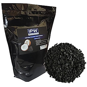 IPW Industries Bulk Activated Carbon - 4x8 Mesh Coconut Shell Granular Activated Charcoal (GAC) for Water Filtration - Replacement Media Carbon Water Filter Media (5 Lbs)